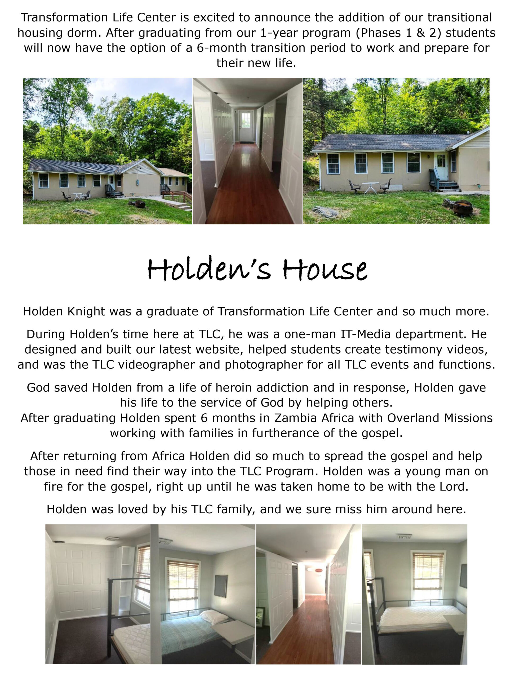 Transformation Life Center – Transforming lives to transform the world